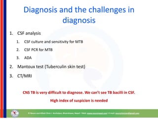 CNS Tuberculosis in developing countries | PPTX