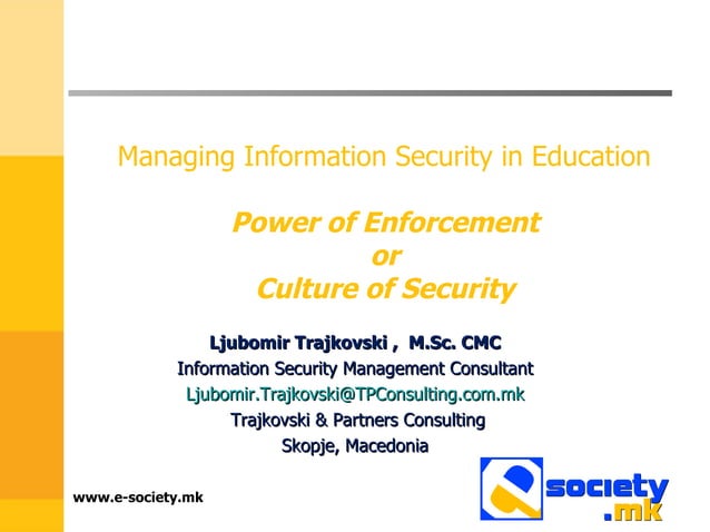 Managing Information Security in Education: Power of Enforcement or ...