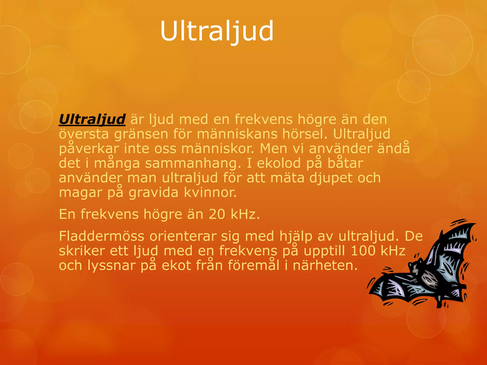 Ljud/ ultraljud infraljud | PPT