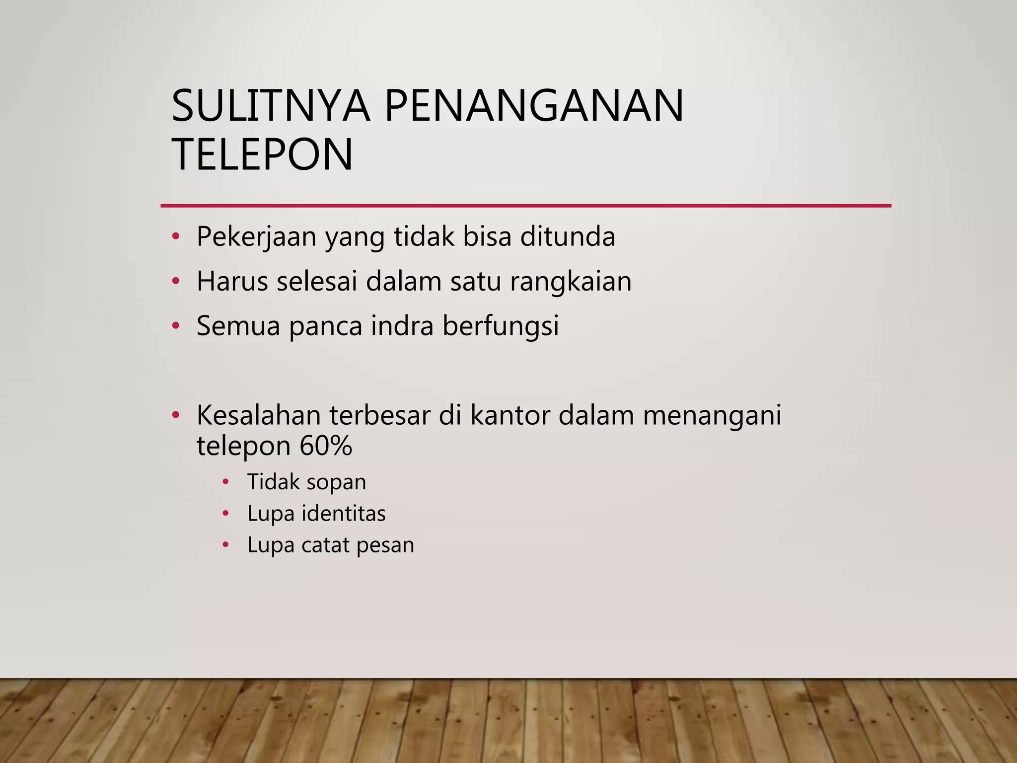 materi penanganan telepon | PPT