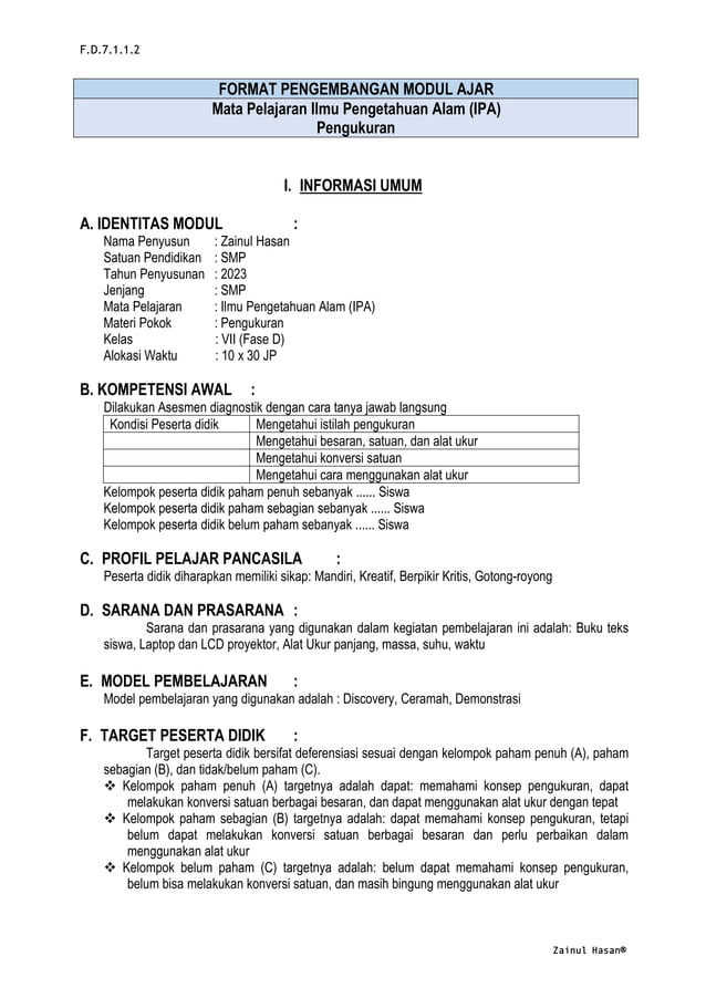Modul IPA Fase D Bab 1. Hakikat Ilmu IPA Kurikulum Merdeka SMP Ibrahimy ...