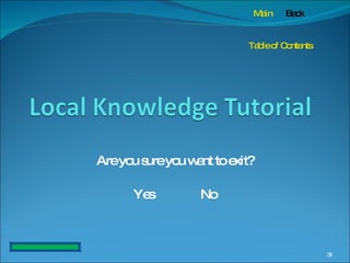 Local Knowledge Tutorial | PPS