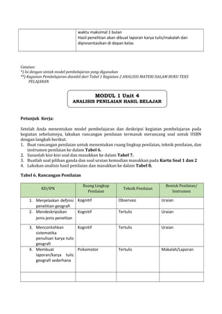 Analisis Dokumen SKL, KI-KD Geografi | PDF