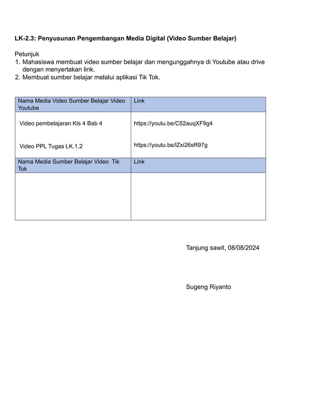 Lk 2.1.analisis capaian pembelajaranan Tugas PPG PAI | DOCX