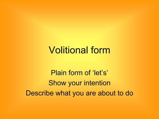 Lk2 njb minna l31 volitional form part1 | PPT