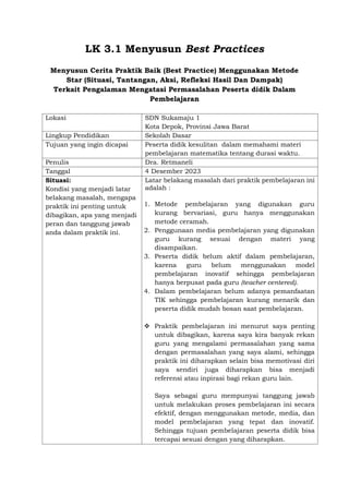 LK 3.1 Menyusun Best Practices Dra Retmaneli.pdf