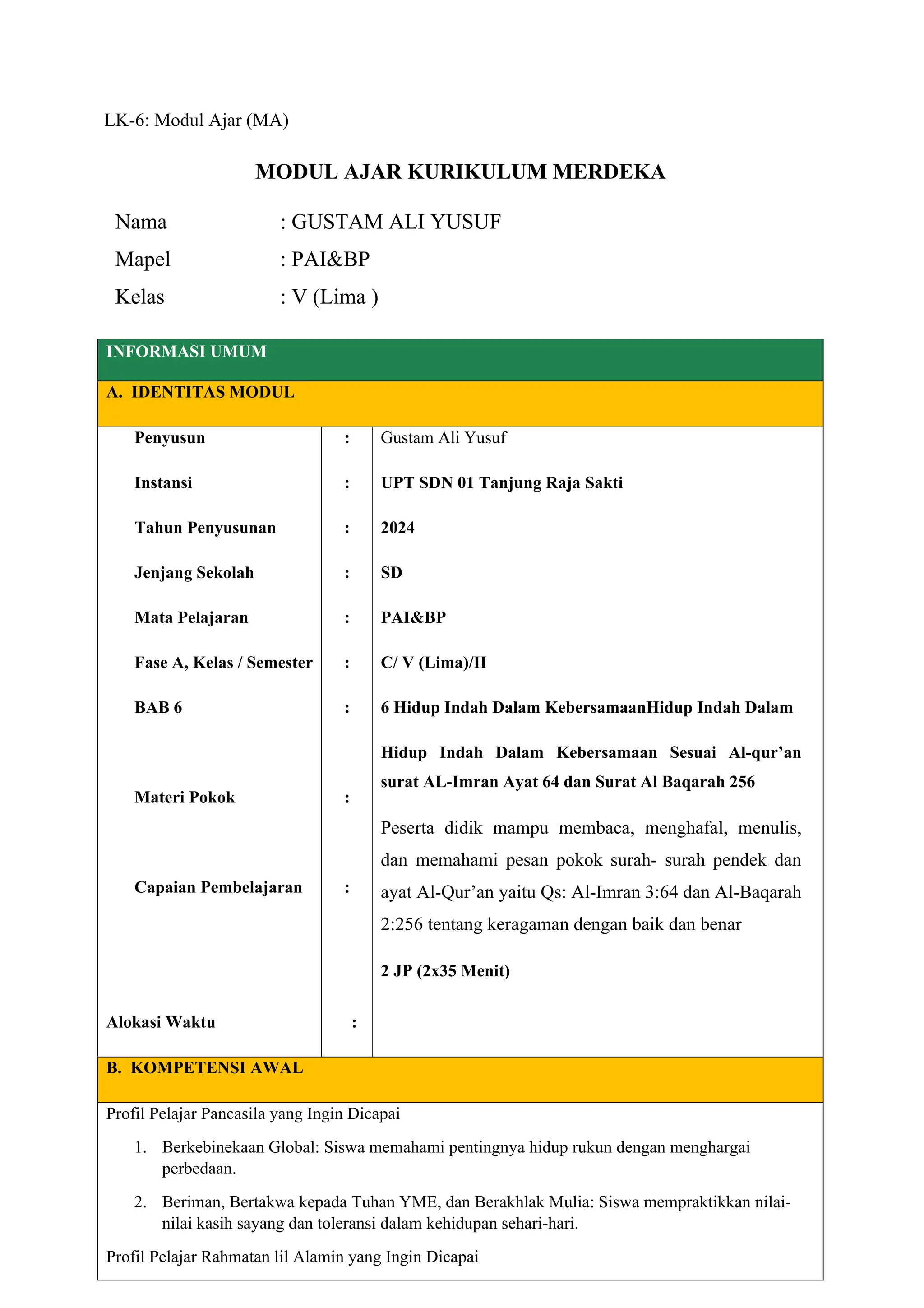 LK 6 - Penyusunan Modul Ajar PBL Sholikatul Mahmudah.docx