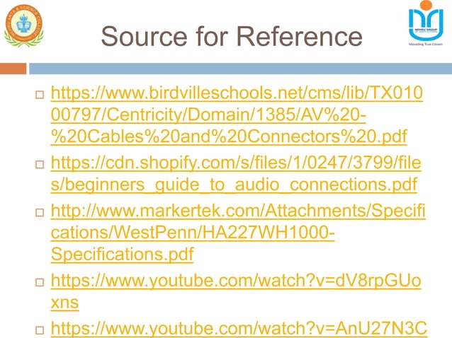 Cables and Connectors | PPT