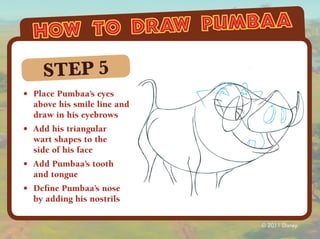 How To Draw Pumbaa | PDF