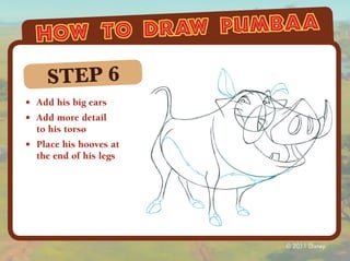 How To Draw Pumbaa | PDF