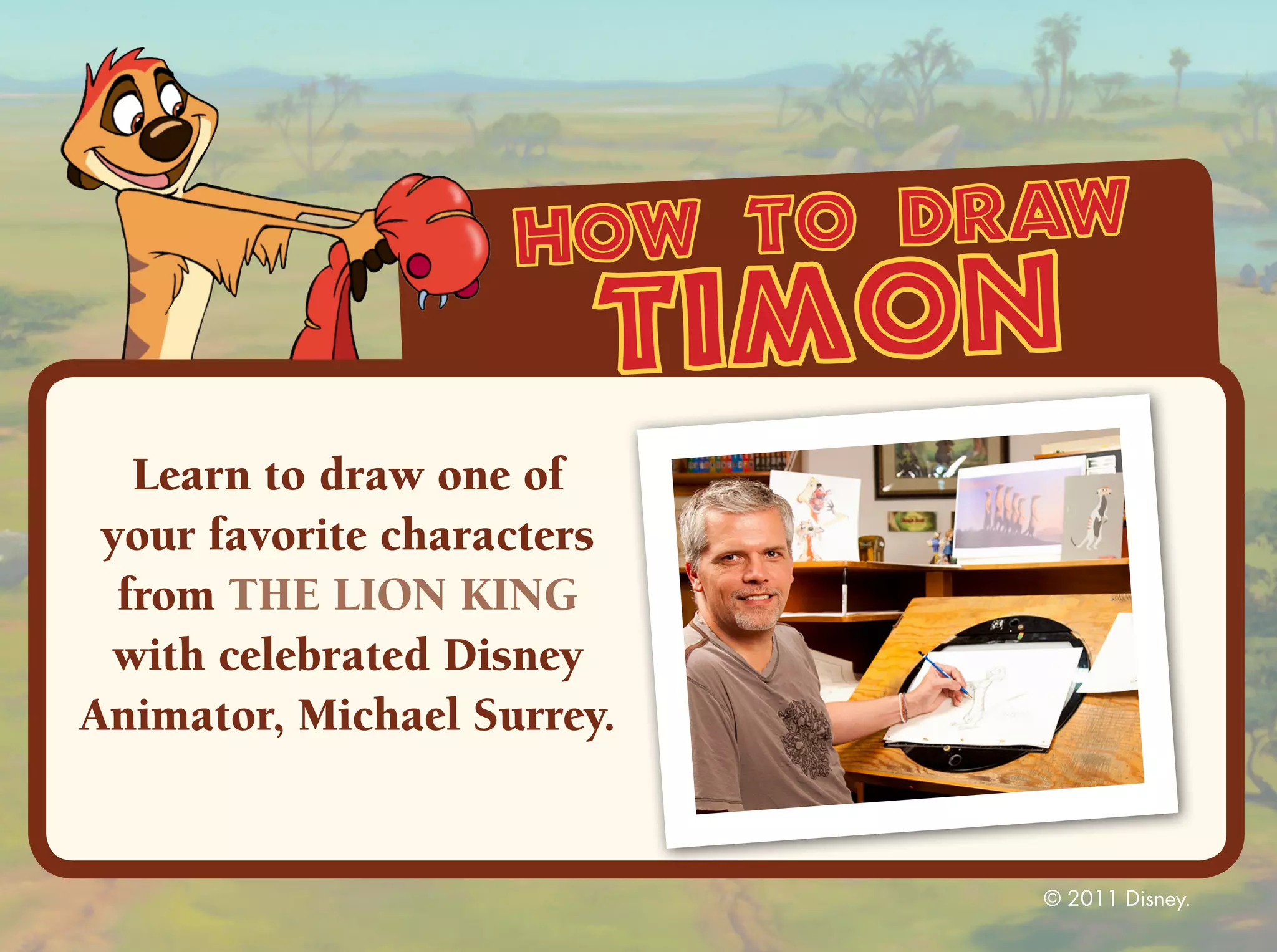 How To Draw Timon | PDF | Drawing and Sketching | Arts and Crafts