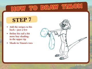How To Draw Timon | PDF | Drawing and Sketching | Arts and Crafts