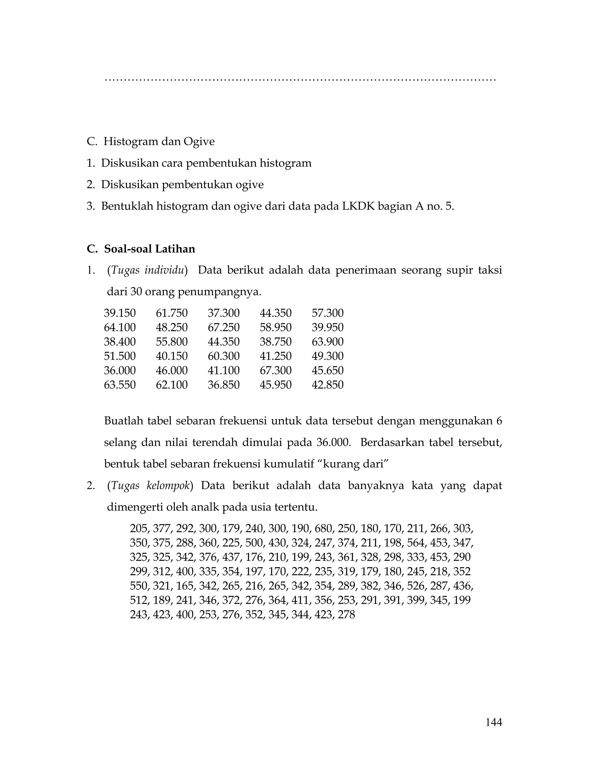 Lkdk 2 penyajian data dg tabel | DOC