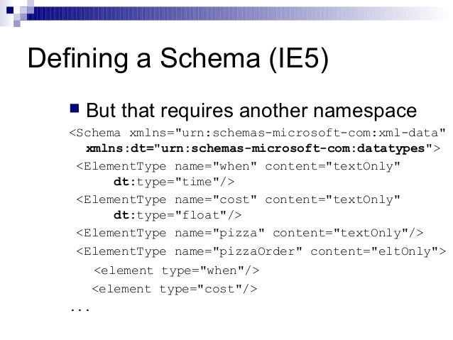 Xml schema