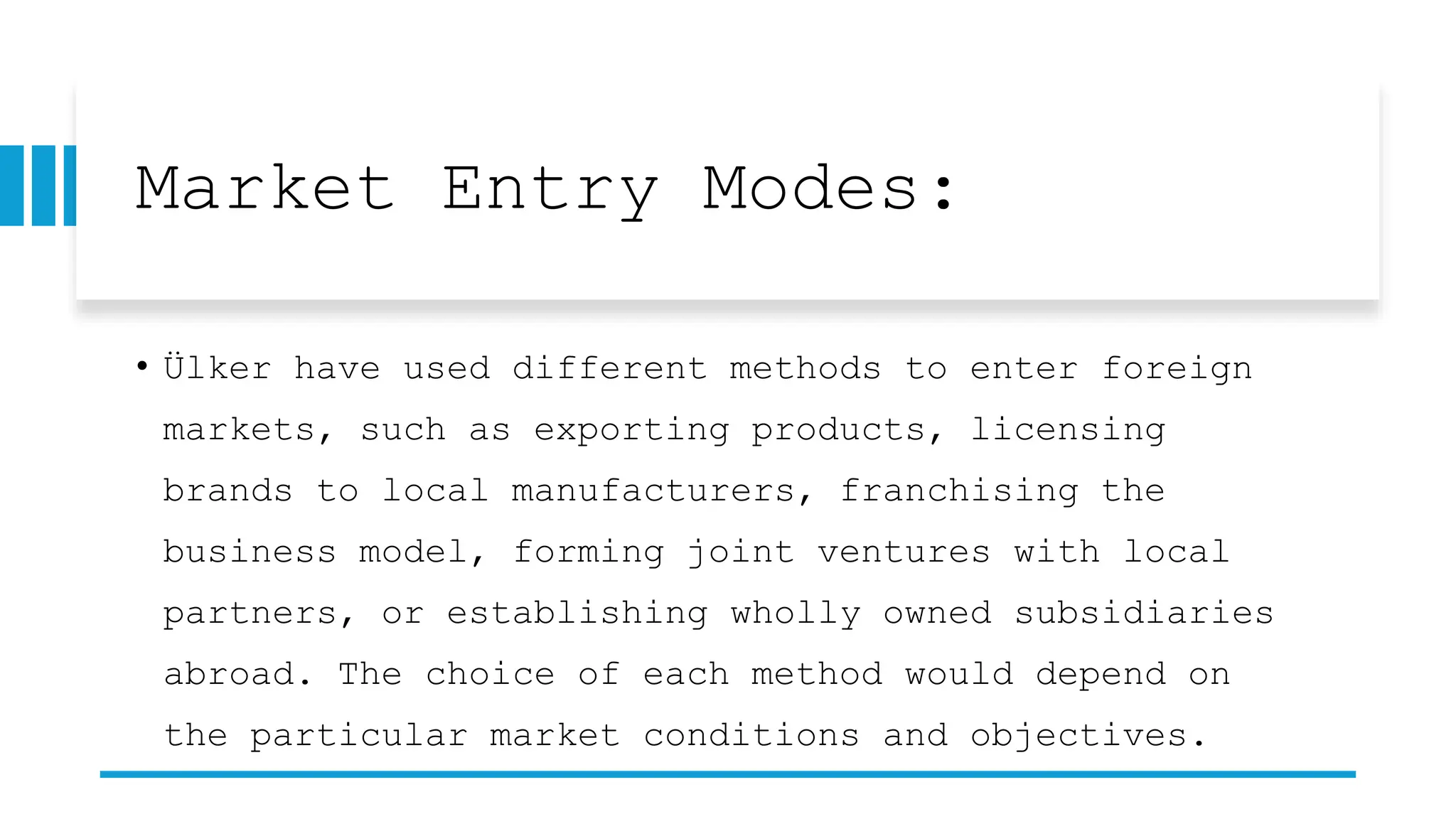 Ülker's company's international management strategies | PPTX