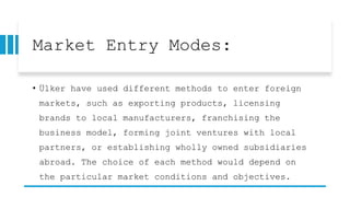 Ülker's company's international management strategies | PPTX