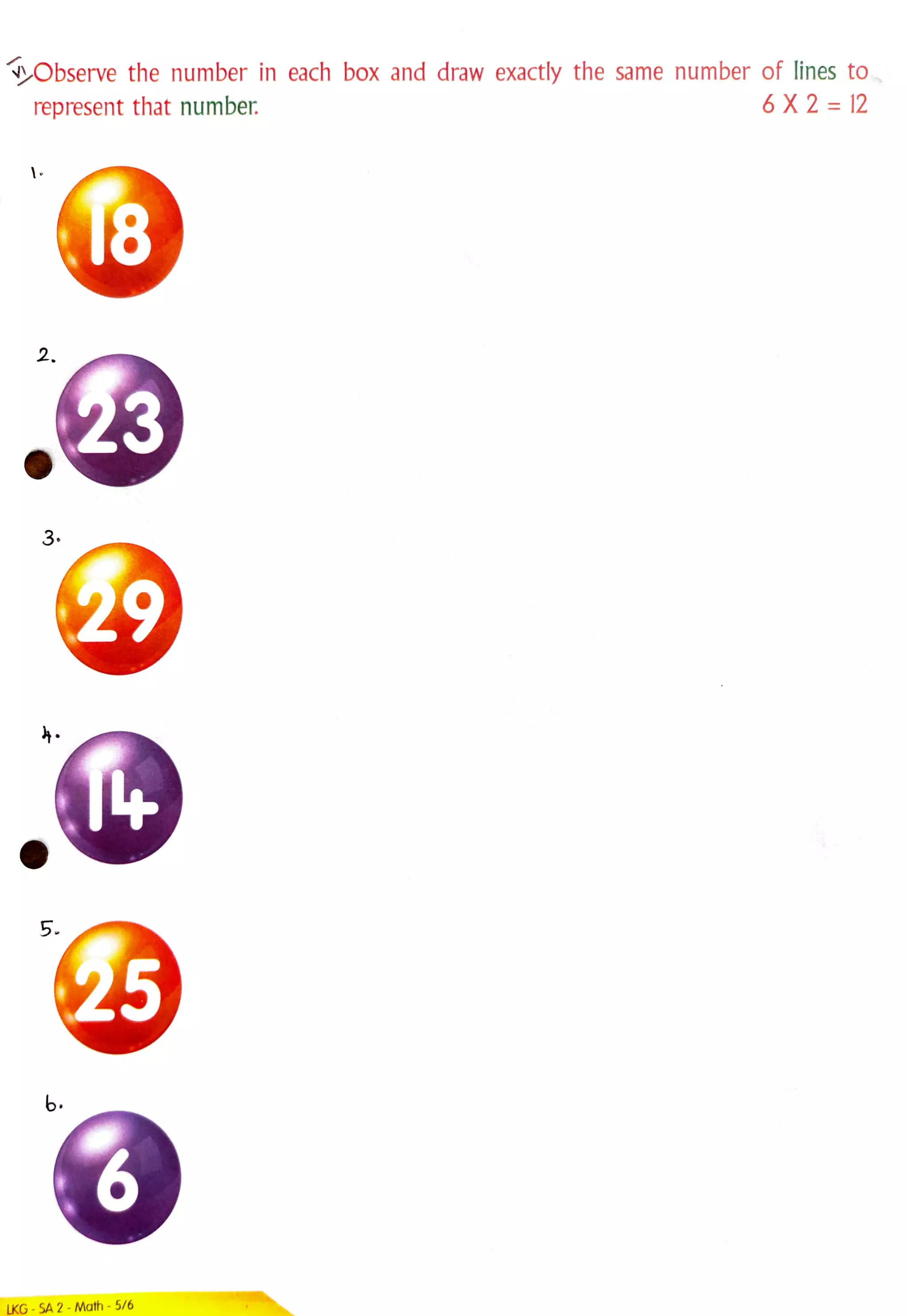 Ukg maths practice | PDF