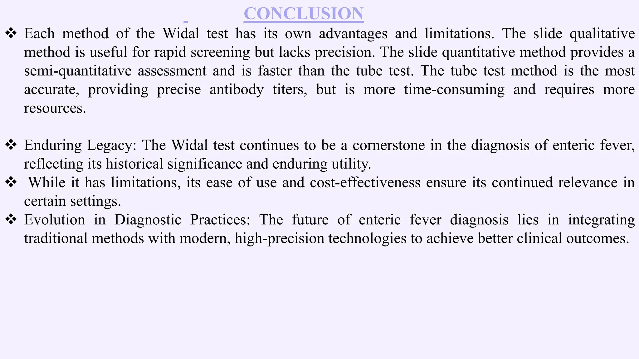 Widal Agglutination Test:A rapid serological diagnosis of typhoid fever ...