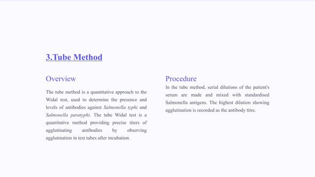 Widal Agglutination Test:A rapid serological diagnosis of typhoid fever ...