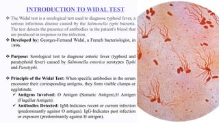 Widal Agglutination Test:A rapid serological diagnosis of typhoid fever ...