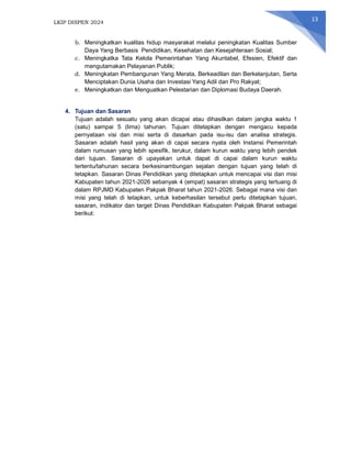LAPORAN KINERJA DINAS PENDIDIKAN KABUPATEN PAKPAK BHARAT TAHUN 2024 | PDF