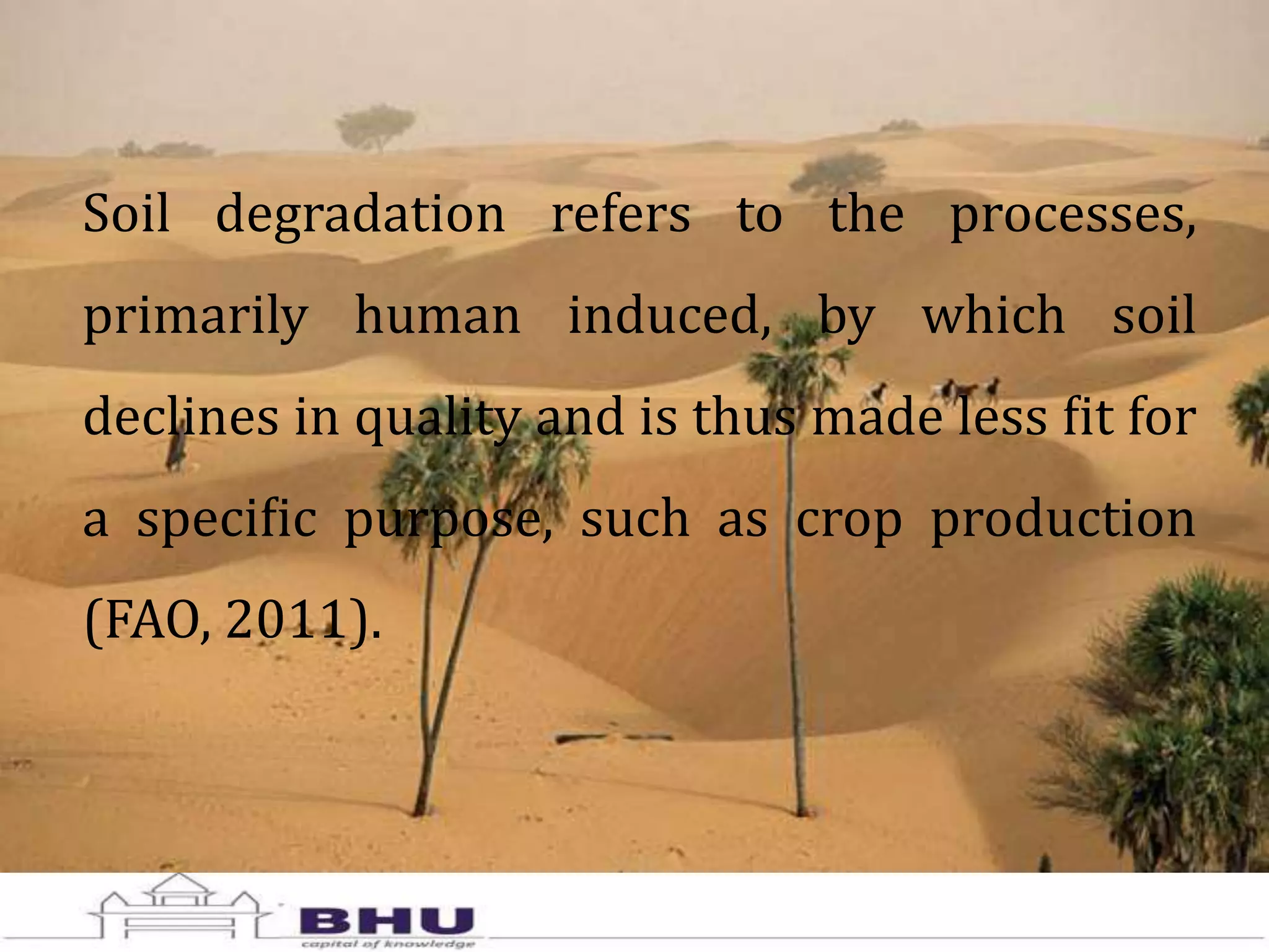 Soil Degradation in India: Challenges and Potential Solutions | PPTX