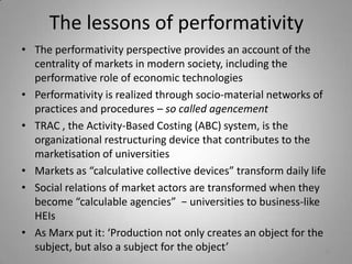 Performativity and Domestication of Markets: The Case of Sustainable ...