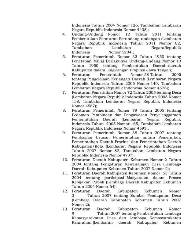 KEPUTUSAN KEPALA DESA TENTANG PEMBENTUKAN LKMD | PDF