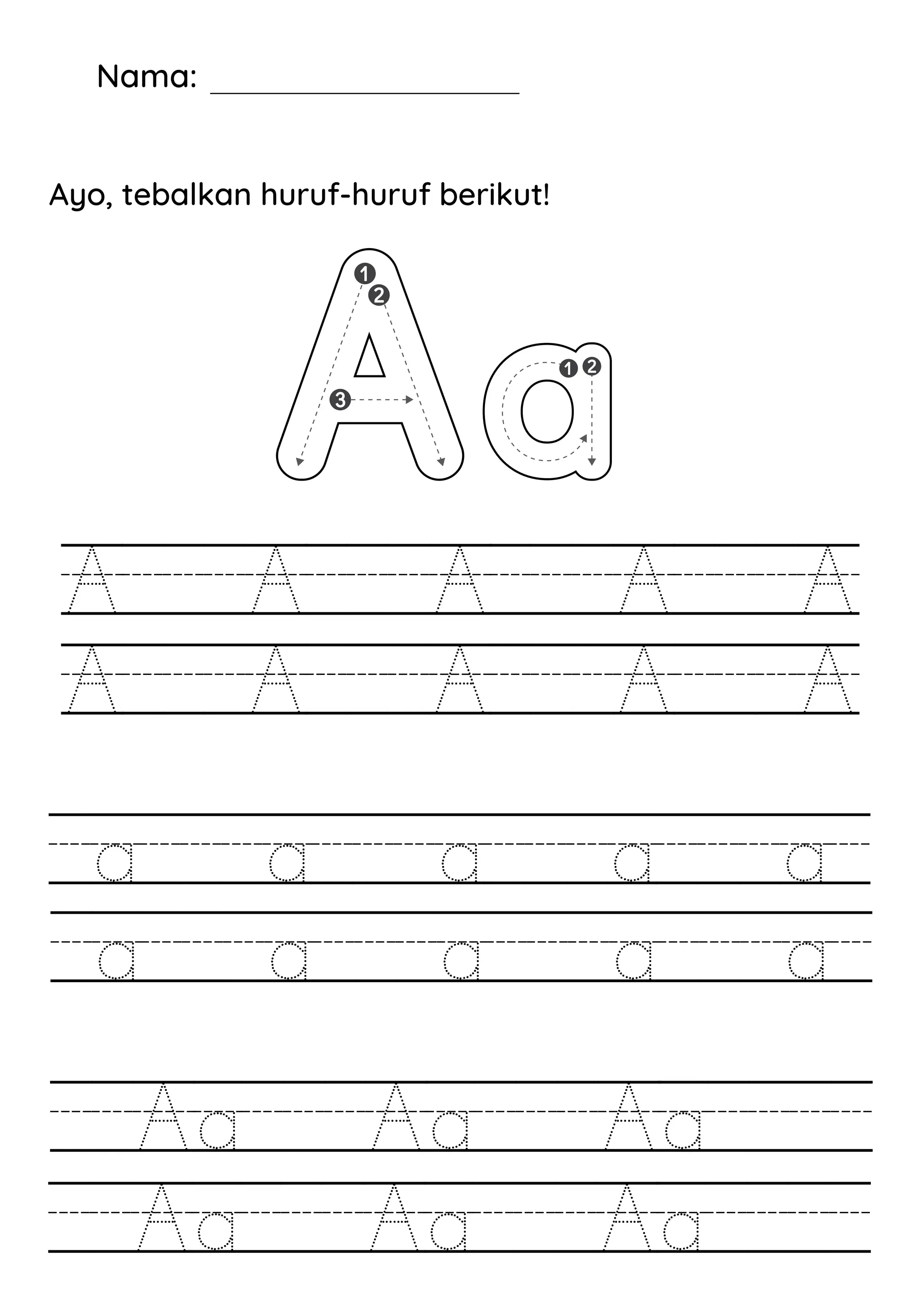 LKPD_Menebalkan huruf Bahasa Indonesia Kelas 1.pdf