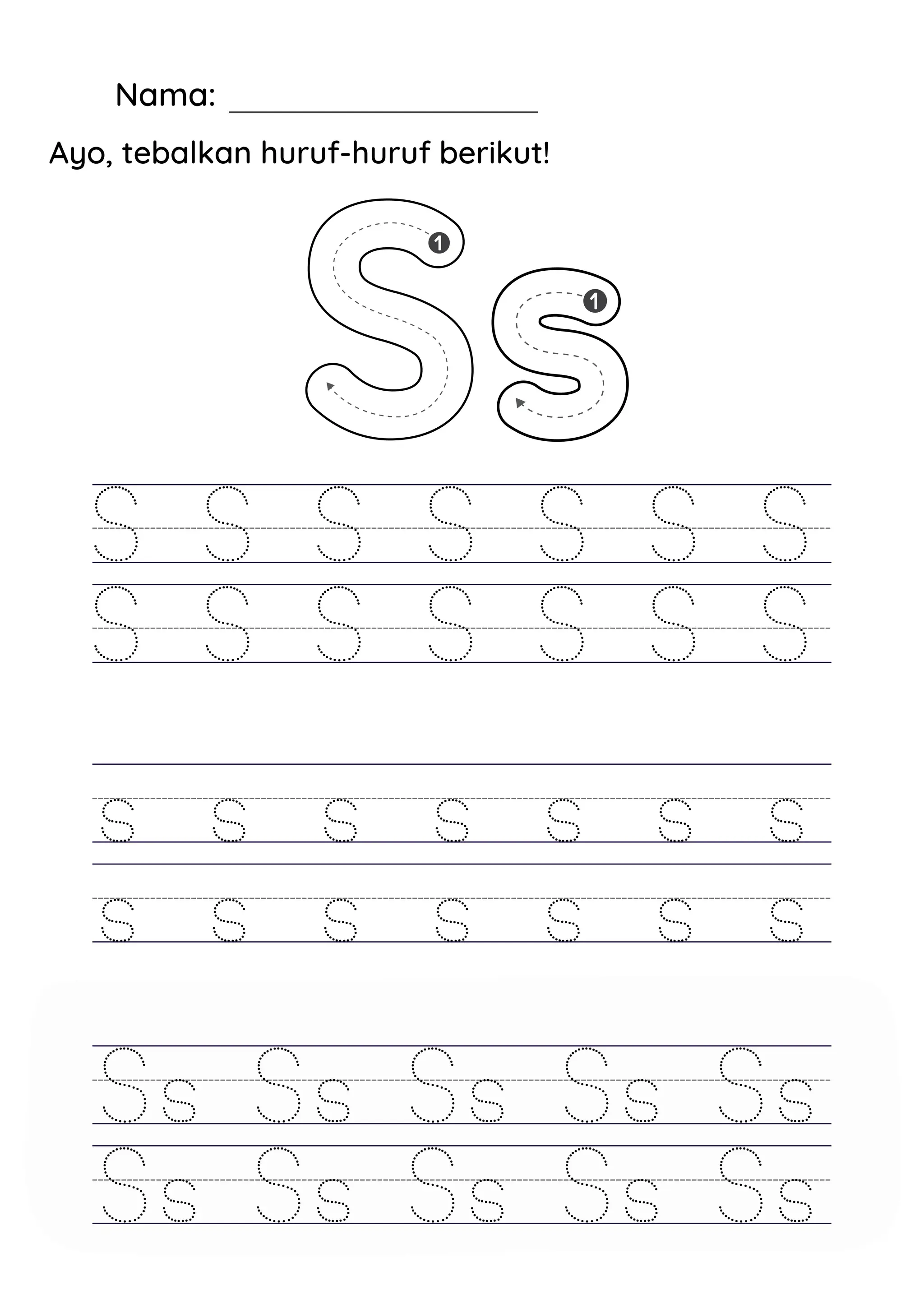 LKPD_Menebalkan huruf Bahasa Indonesia Kelas 1.pdf