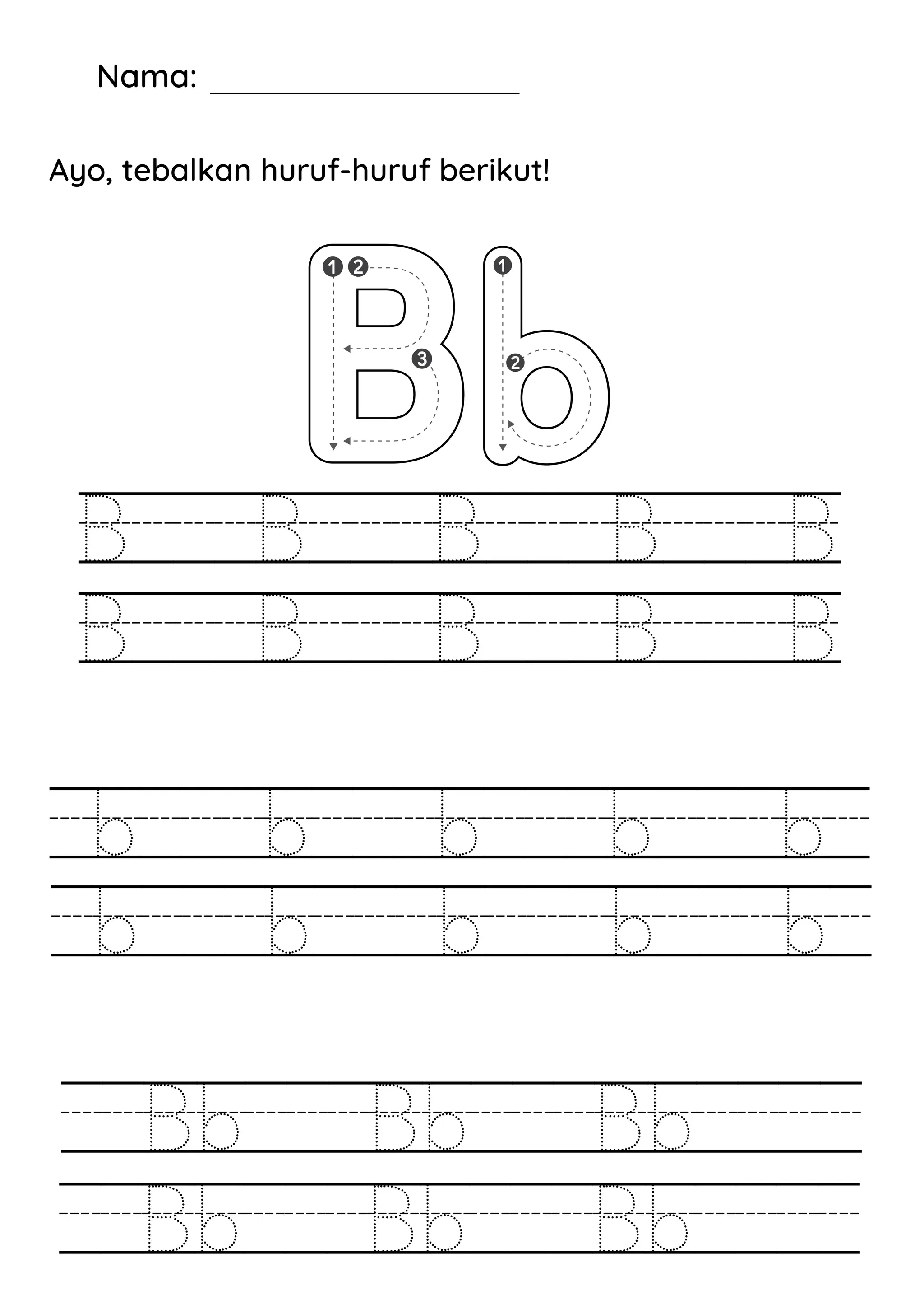 LKPD_Menebalkan huruf Bahasa Indonesia Kelas 1.pdf