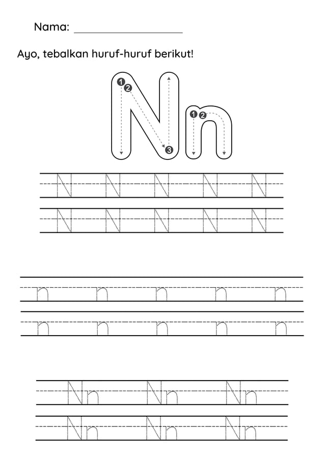 LKPD_Menebalkan huruf Bahasa Indonesia Kelas 1.pdf