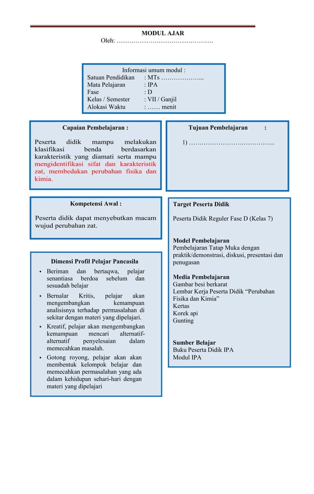 LK Menganalisis CP, Menyusun TP,ATP dan Modul Ajar IPA SMP- MTs.docx