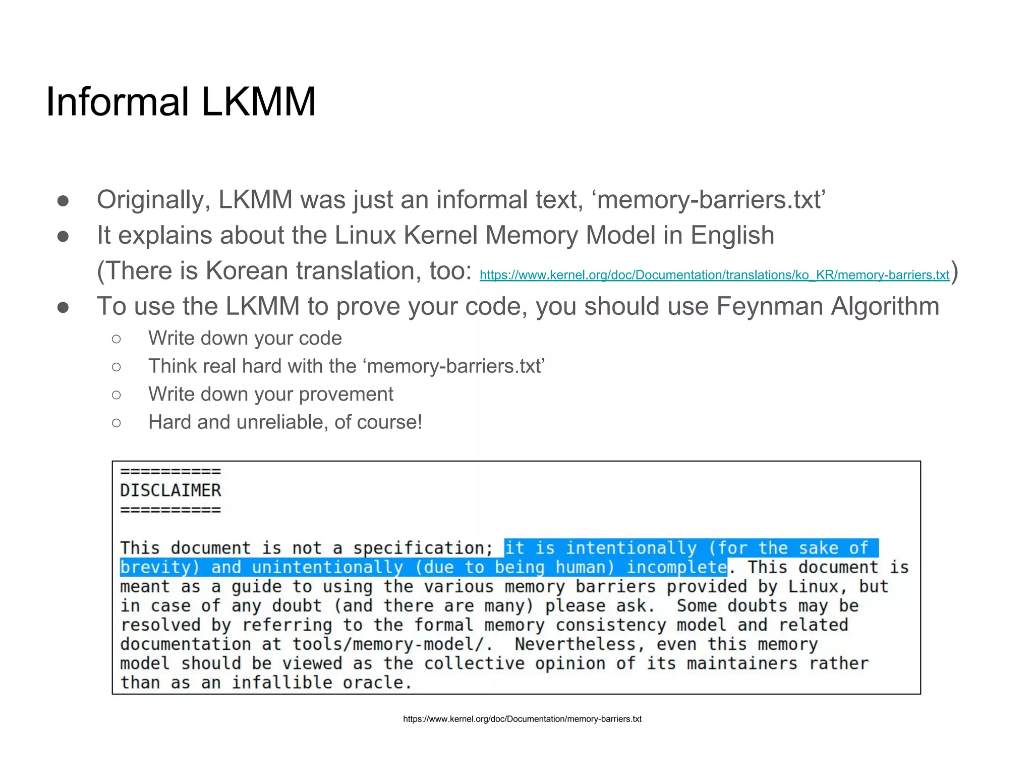 Linux Kernel Memory Model Ppt