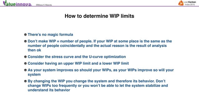 Lean Kanban India 2015 | The Art of limiting WIP | Masa K Maeda | PDF