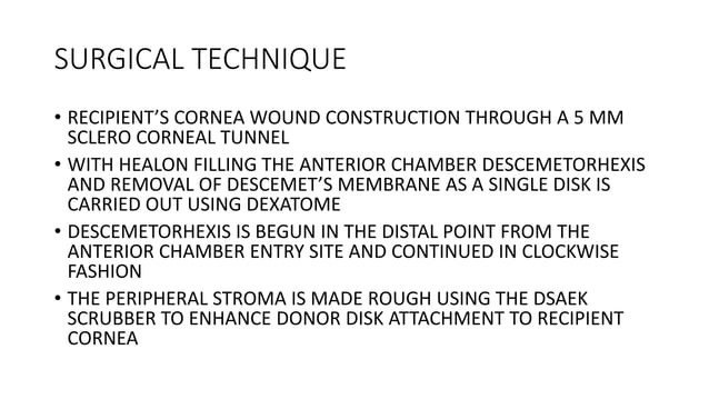 Lamellar Keratoplasty in ophthalmology