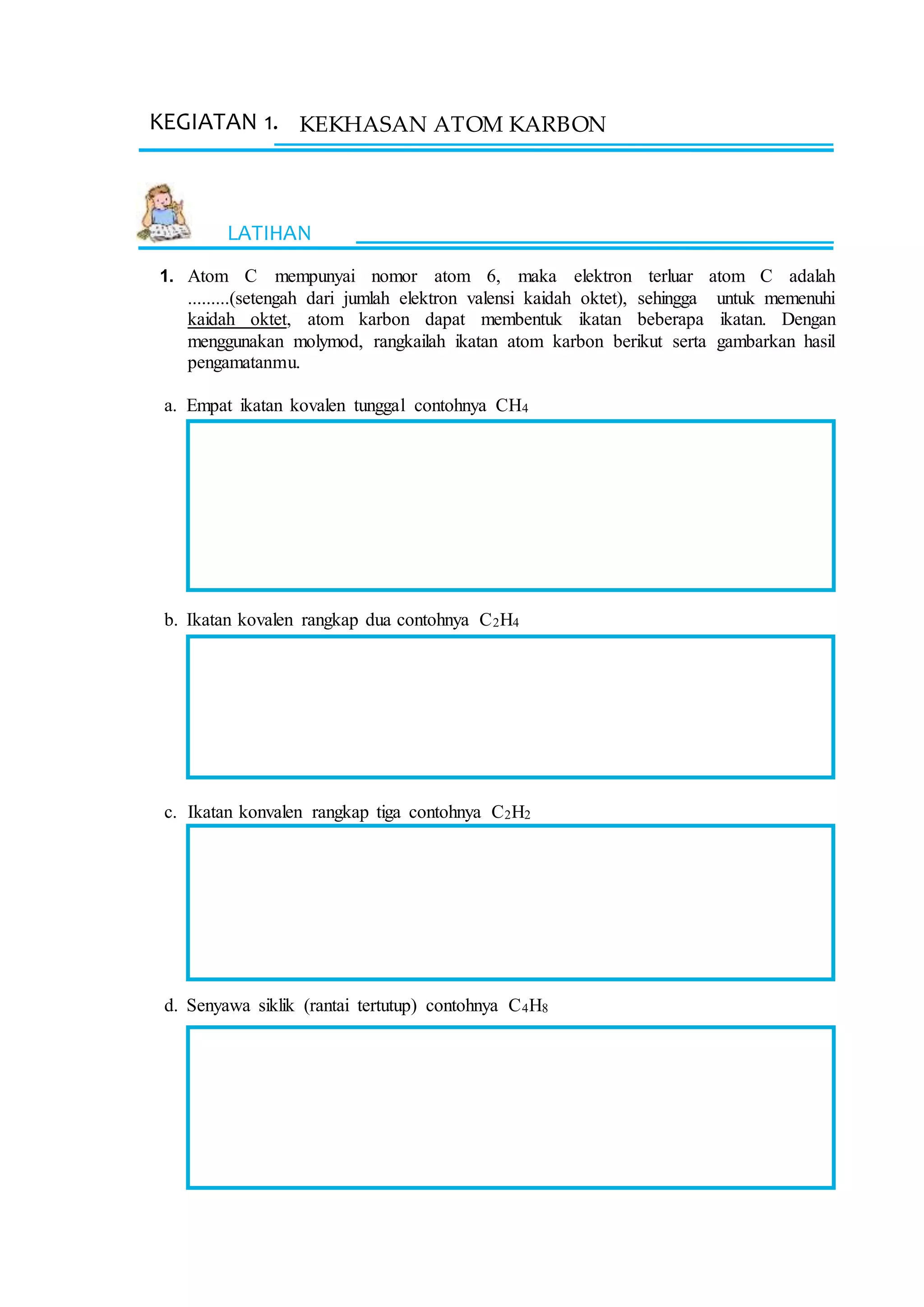Lkpd 1 kekhasan atom karbon-kunci-jawaban | DOCX