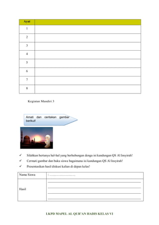 lkpd-al-quran-hadis-kls-vi-ii.pdfmi mambaul ulum 42 | PDF