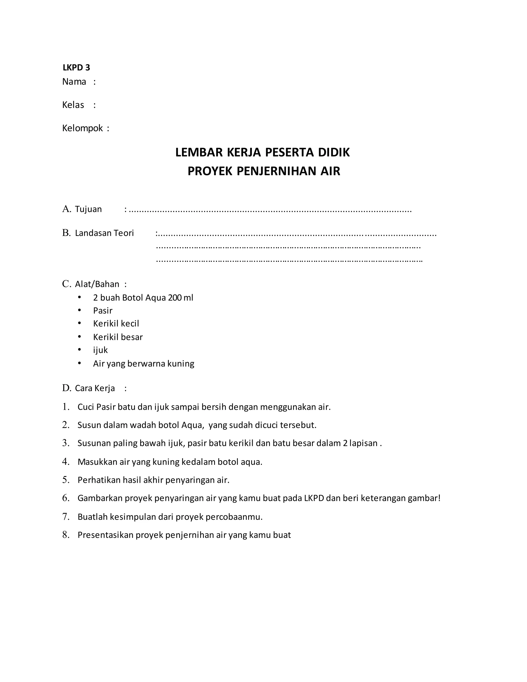 Lkpd pencemaran lingkungan | DOCX