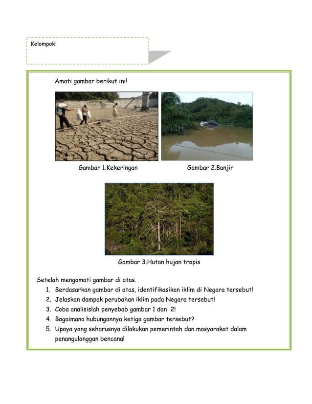 Lkpd bencana iklim BAB 1 IPS KELAS VIII | PDF