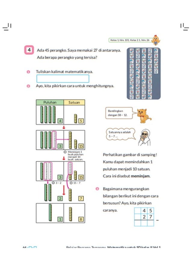 LKPD materi Pengurangan untuk kelas 2 SD | DOCX