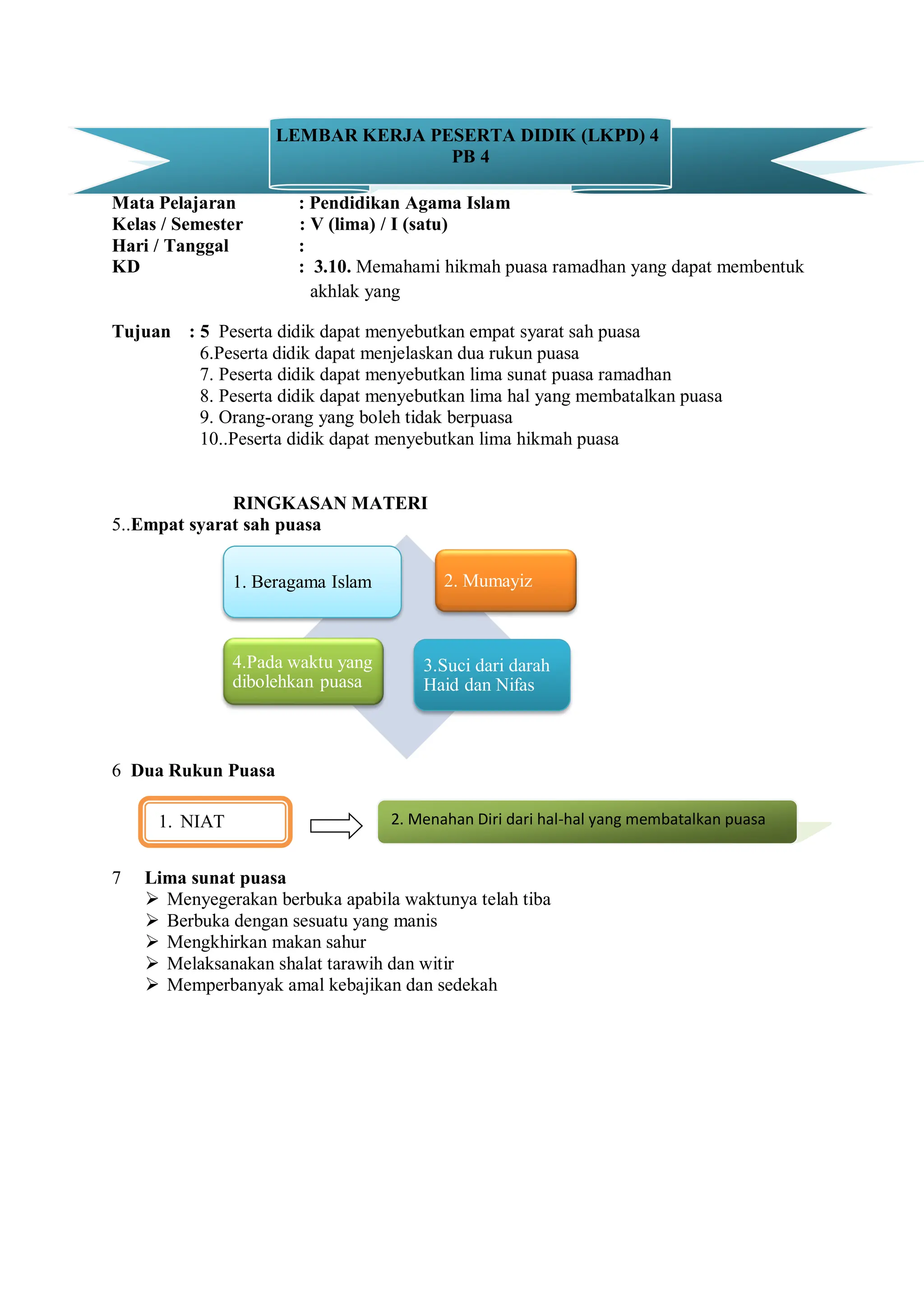 LKPD KELAS 5. LEMBAR KERJA PESERTA DIDIK | PDF