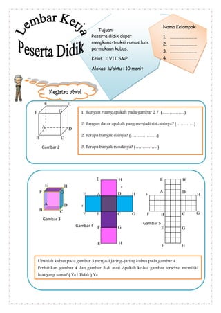 Lkpd luas permukaan kubus | PDF