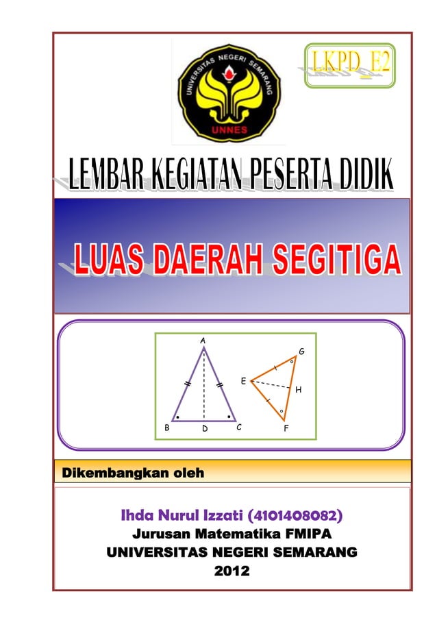 Lkpd luas segitiga 2 | DOCX