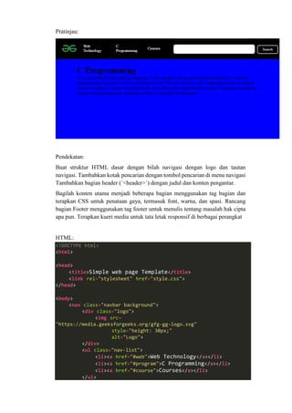 LKPD PPLG XII 001 - HTML dan CSS Versi 1 | DOCX