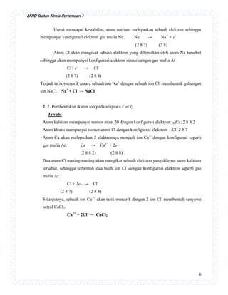Lkpd ppl ikatan kimia pertemuan 1 (mg)docx | PDF
