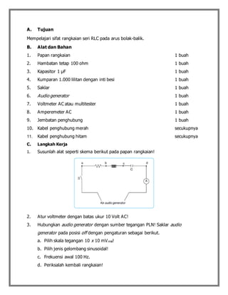 Lkpd rangkaian rlc | DOCX