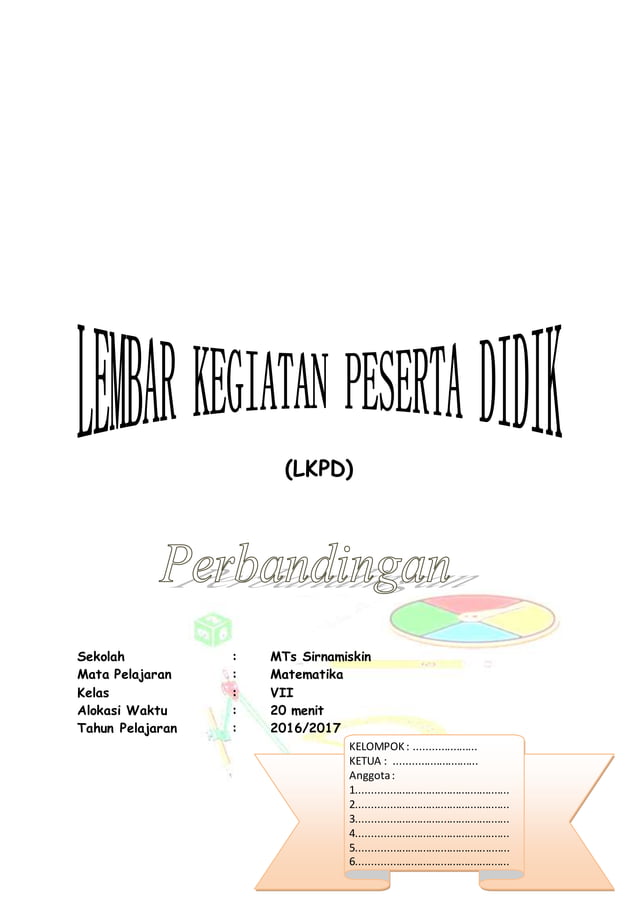 LKPD Perbandingan dan SKala | DOCX