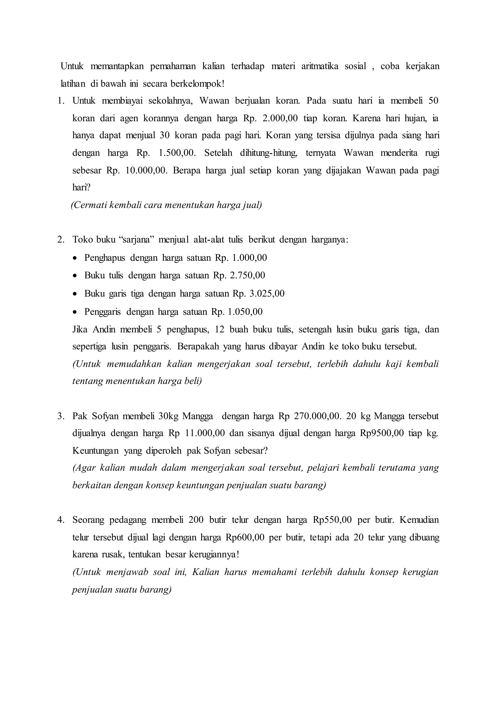 Lkpd soal | DOCX