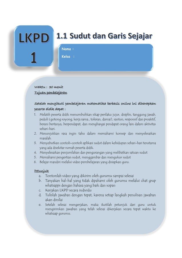 Lkpd sudut | PDF